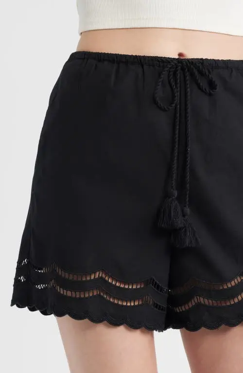 Rails Armanda Cotton Shorts - Black Embroidery