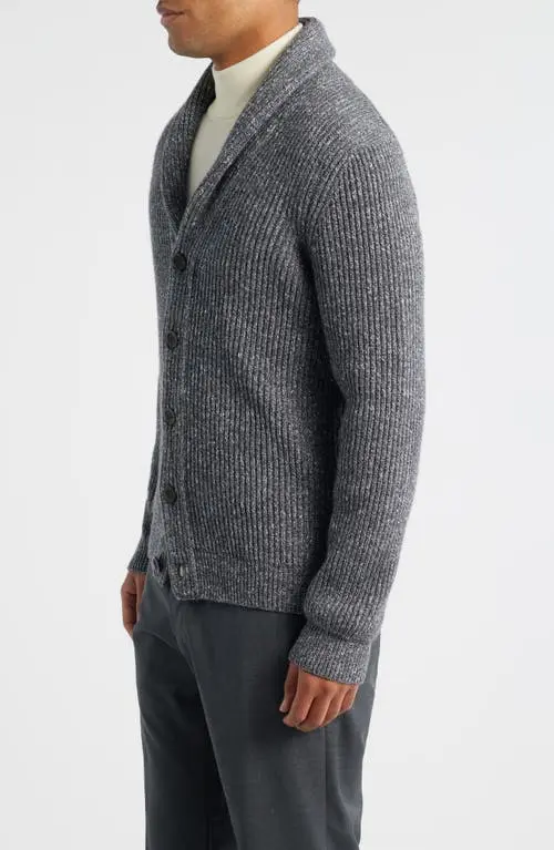 JACK VICTOR Wool And Silk Shawl Collar Cardigan