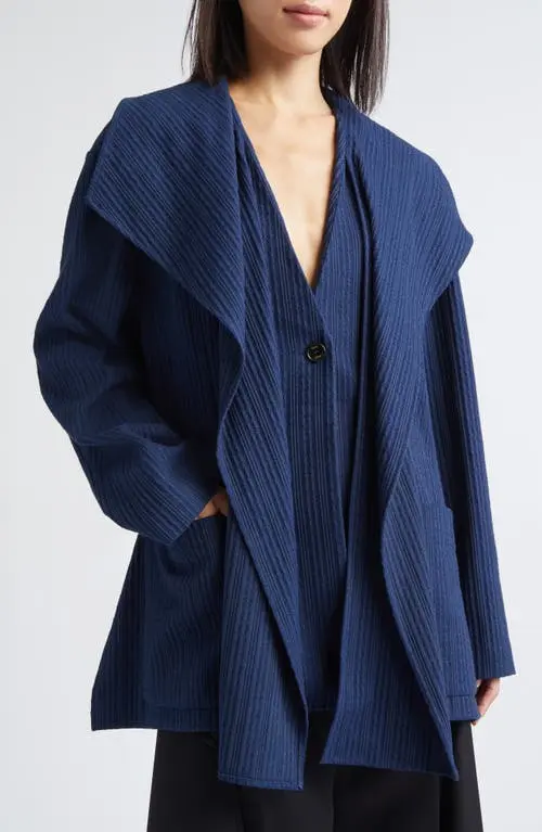 EENK Drape Collar Boxy Jacket