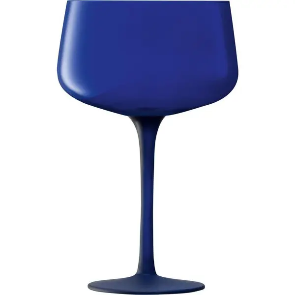 LSA Arc Contrast Set Of 4 Glass Cocktail Saucers - Blue