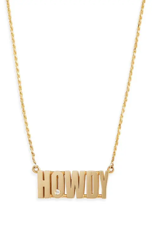 Established Diamond Pendant Necklace - Yellow Gold/howdy