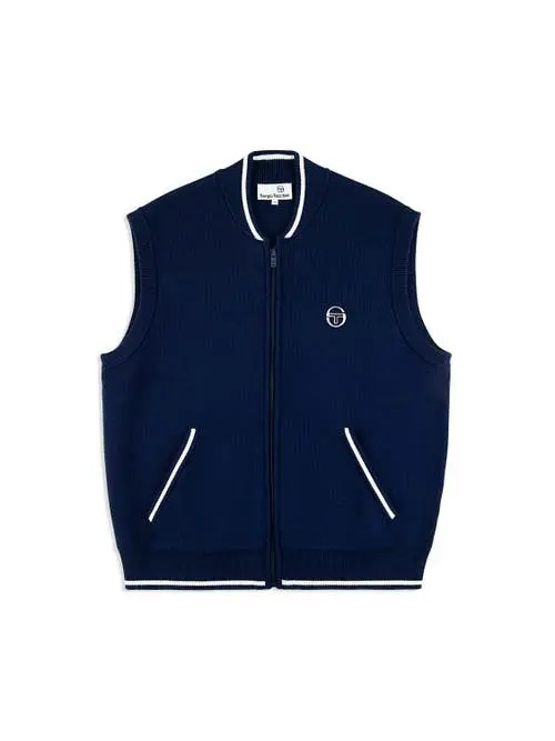 SERGIO TACCHINI Enzo Knit Vest - Maritime Blue