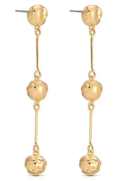 Ettika Molten Spheres Linear Drop Earrings