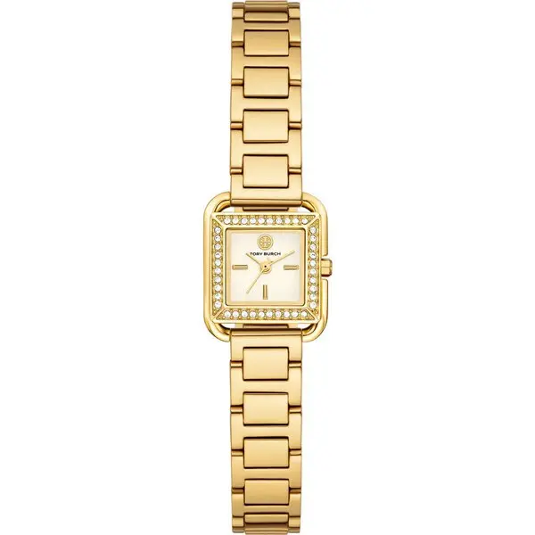Tory Burch Kira Crystal Bezel Bracelet Watch - Gold