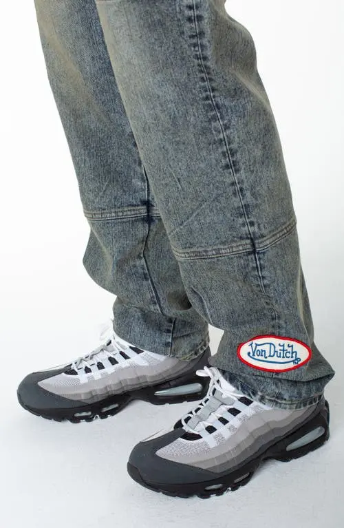 VON DUTCH Acid Wash Straight Leg Jean