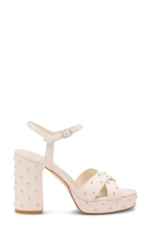 STUART WEITZMAN Studded Platform Sandal - Linen
