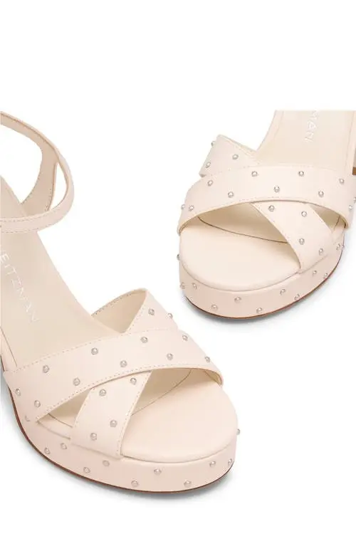 STUART WEITZMAN Studded Platform Sandal - Linen