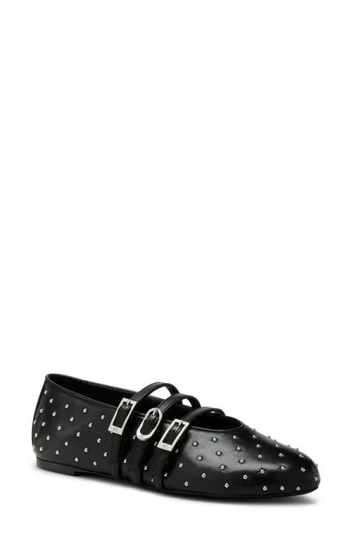 STUART WEITZMAN Studded Mary Jane Ballet Flats