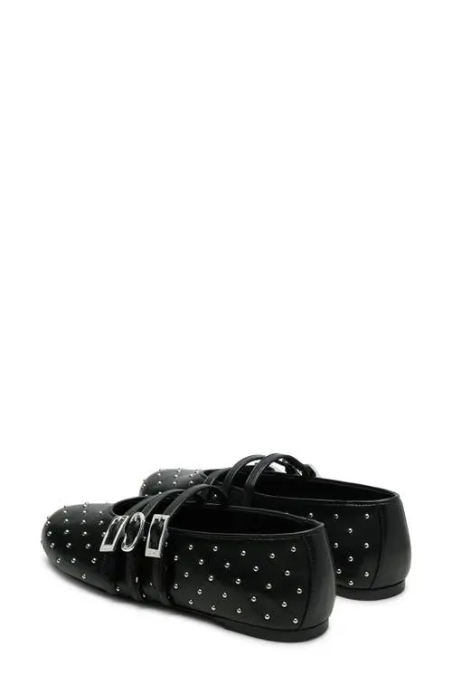 STUART WEITZMAN Studded Mary Jane Ballet Flats