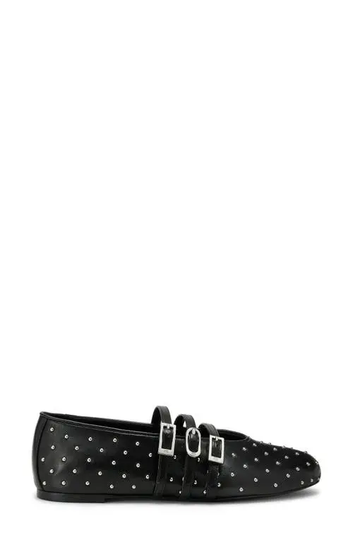 STUART WEITZMAN Studded Mary Jane Ballet Flats