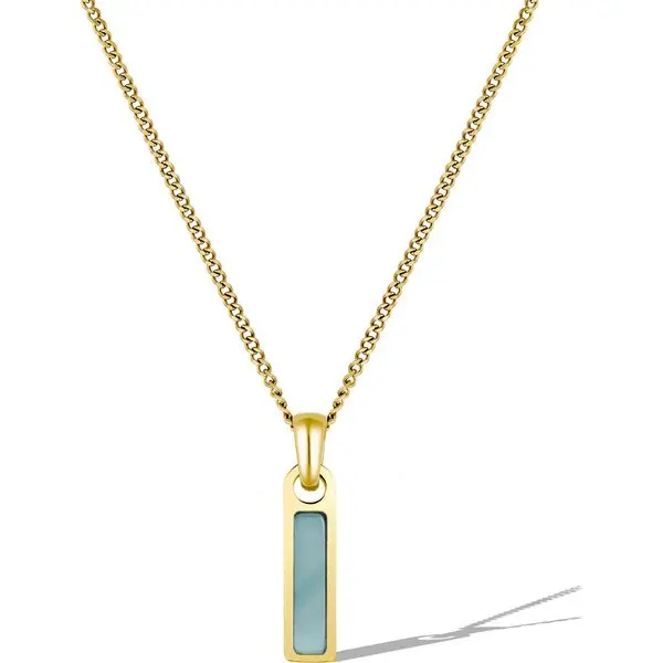 VINCERO Birthstone Pendant Necklace - Gold - March