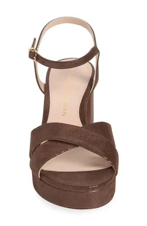 STUART WEITZMAN Dayna Platform 80 Sandal - Walnut