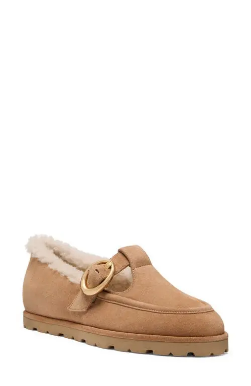 STUART WEITZMAN Dakota Genuine Shearling Mary Jane Flat