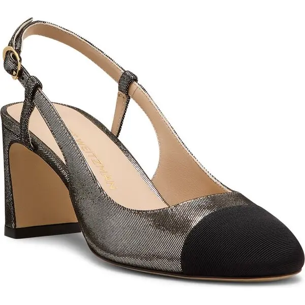 STUART WEITZMAN Babette Cap-toe Slingback Pumps