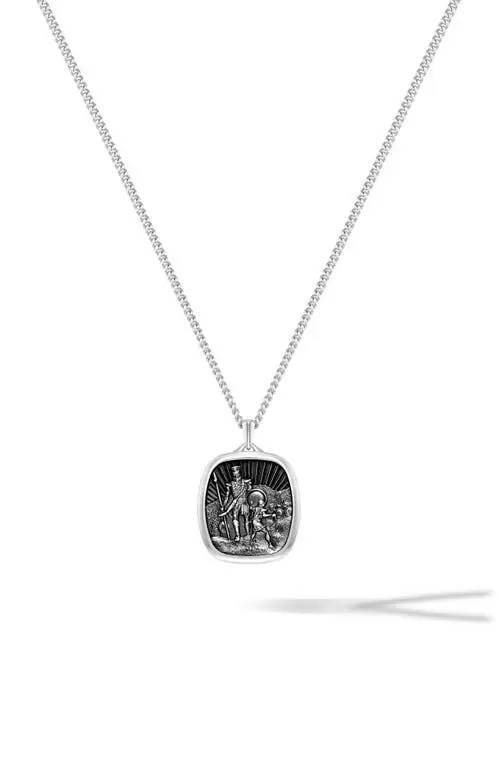 VINCERO David & Goliath Sterling Silver Pendant Necklace - Sliver