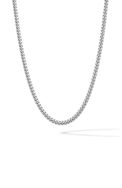 VINCERO Onyx Chain Necklace - Silver