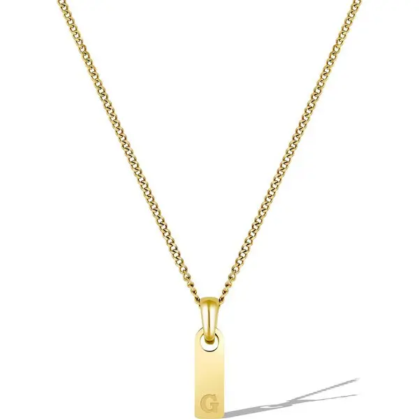 VINCERO Initial Pendant Chain Necklace - Gold - G