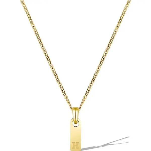 VINCERO Initial Pendant Chain Necklace - Gold - H