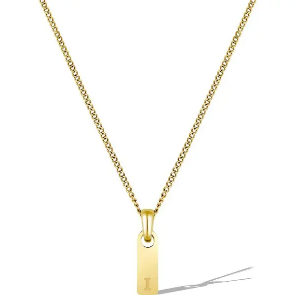 VINCERO Initial Pendant Chain Necklace - Gold - I