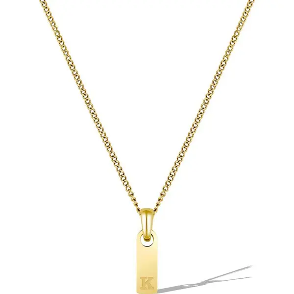 VINCERO Initial Pendant Chain Necklace - Gold - K