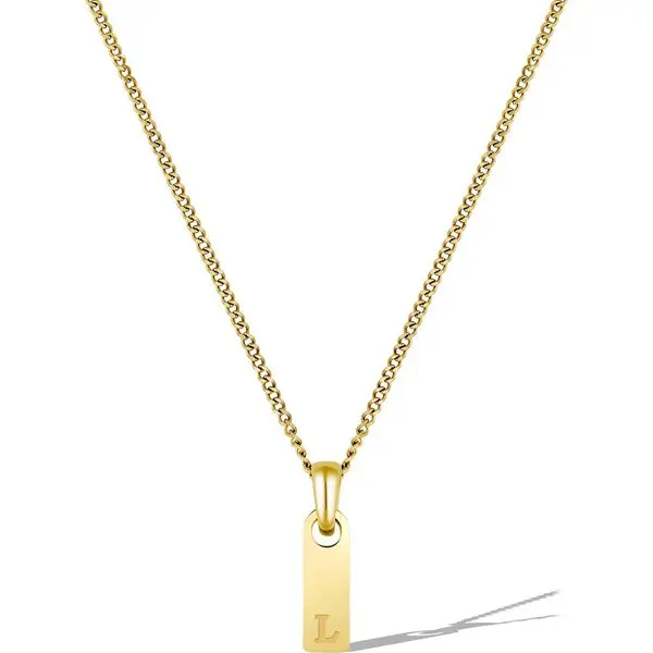 VINCERO Initial Pendant Chain Necklace - Gold - L