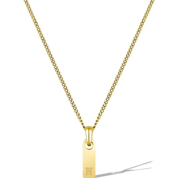 VINCERO Initial Pendant Chain Necklace - Gold - N