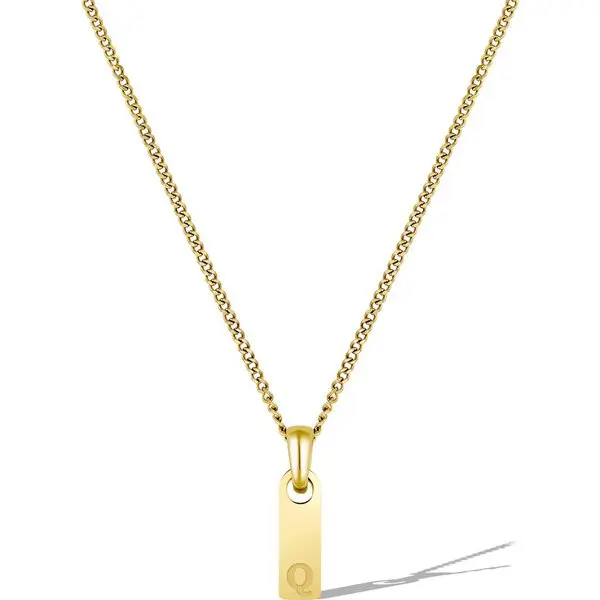 VINCERO Initial Pendant Chain Necklace - Gold - Q