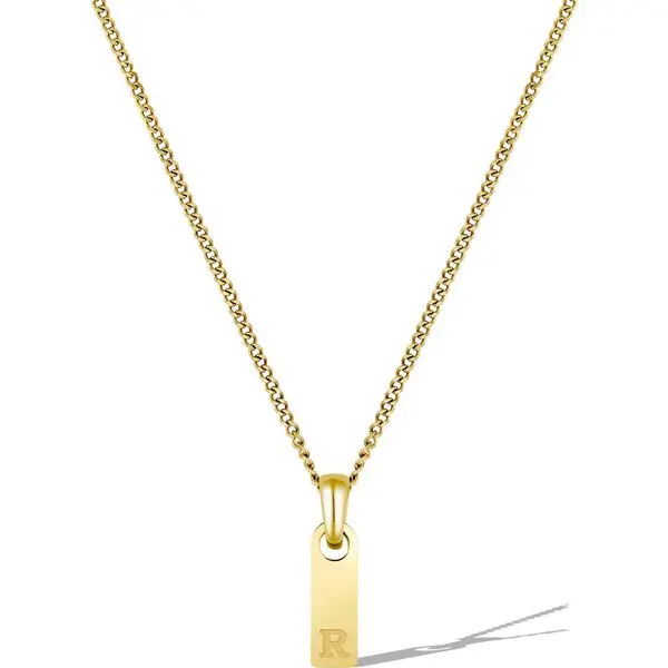 VINCERO Initial Pendant Chain Necklace - Gold - R