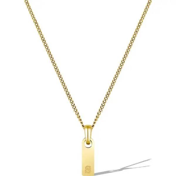 VINCERO Initial Pendant Chain Necklace - Gold - S