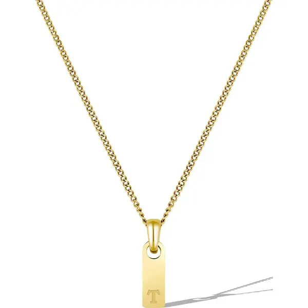 VINCERO Initial Pendant Chain Necklace - Gold - T