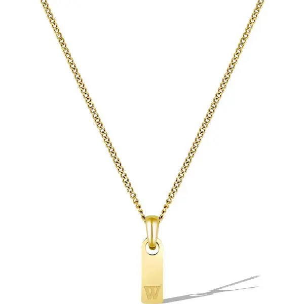VINCERO Initial Pendant Chain Necklace - Gold - W