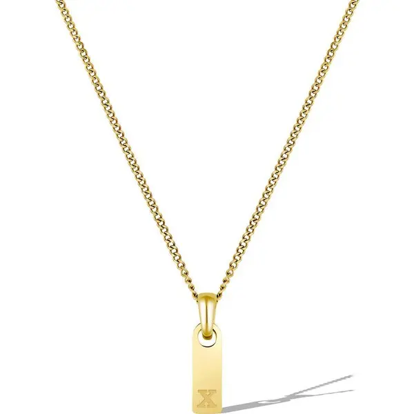 VINCERO Initial Pendant Chain Necklace - Gold - X