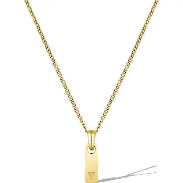 VINCERO Initial Pendant Chain Necklace - Gold - Y