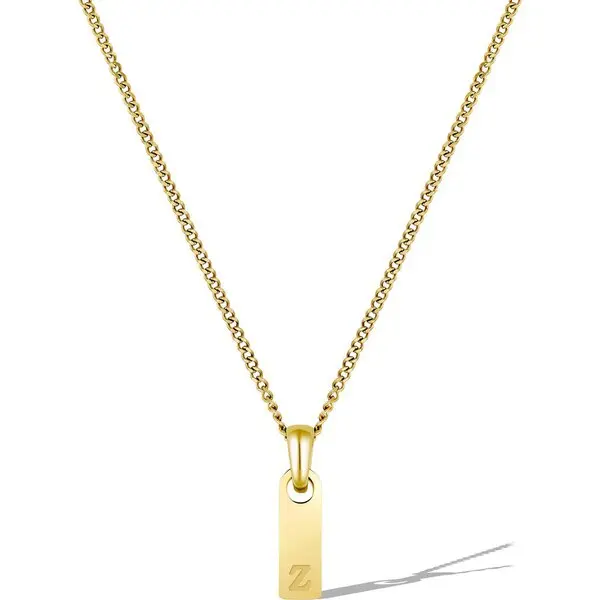 VINCERO Initial Pendant Chain Necklace - Gold - Z