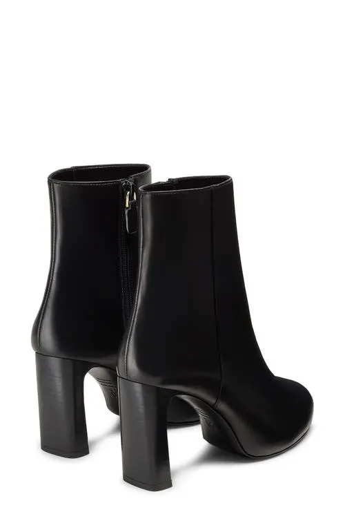 STUART WEITZMAN Babette Platform Zip Bootie - Black