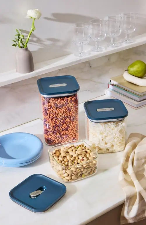 CARAWAY Set Of 5 Airtight Storage Containers - Cream