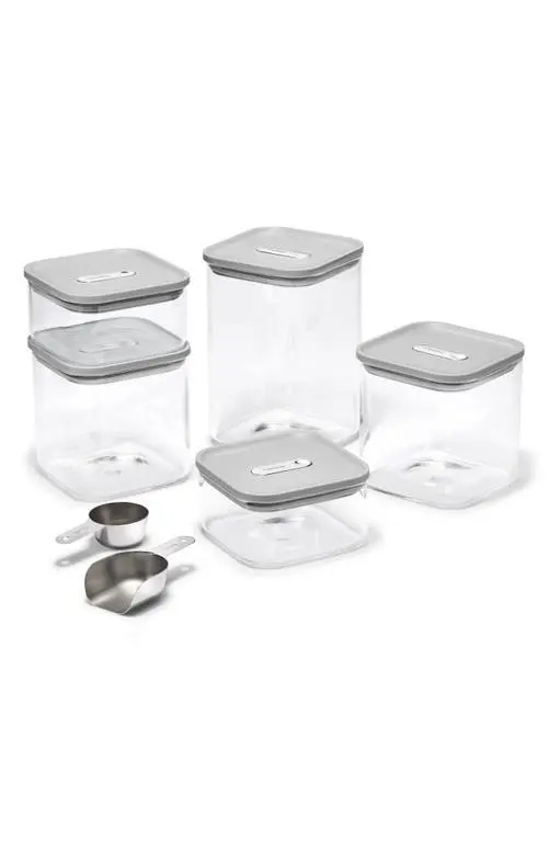 CARAWAY Set Of 5 Airtight Storage Containers - Gray