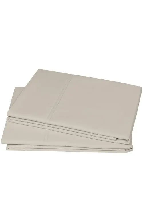 CALIFORNIA DESIGN DEN Set Of 2 Pillowcaseshotel Luxe 800 Thread Count 100% Cotton Sateen - Beige