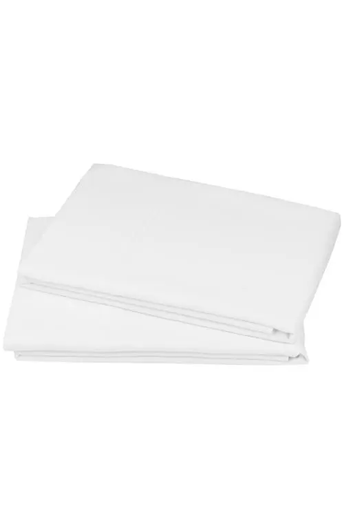 CALIFORNIA DESIGN DEN Set Of 2 Pillowcaseshotel Luxe 800 Thread Count 100% Cotton Sateen - Bright White
