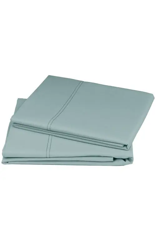 CALIFORNIA DESIGN DEN Set Of 2 Pillowcaseshotel Luxe 800 Thread Count 100% Cotton Sateen - Soft Celadon