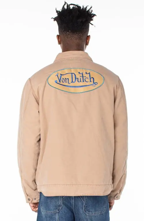 VON DUTCH Lined Quilted Worker Jacket