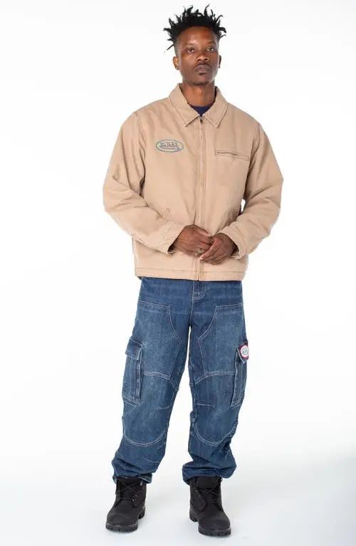 VON DUTCH Lined Quilted Worker Jacket