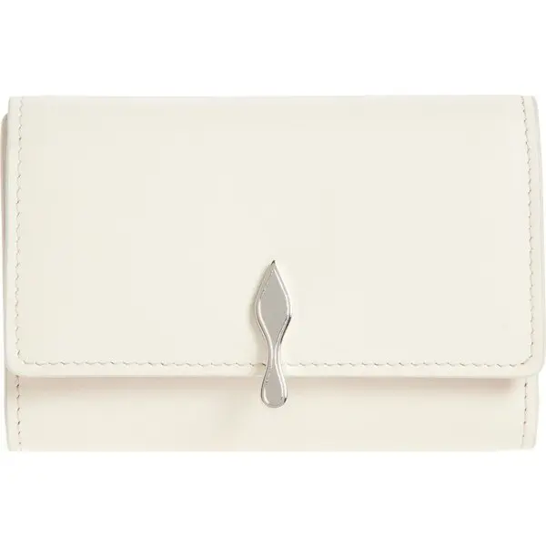 CHRISTIAN LOUBOUTIN Bettina Leather Cardholder - Suzuran/silver