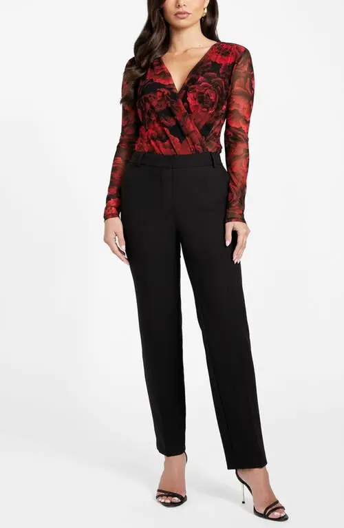 MARCIANO Passion Flower Mesh Bodysuit