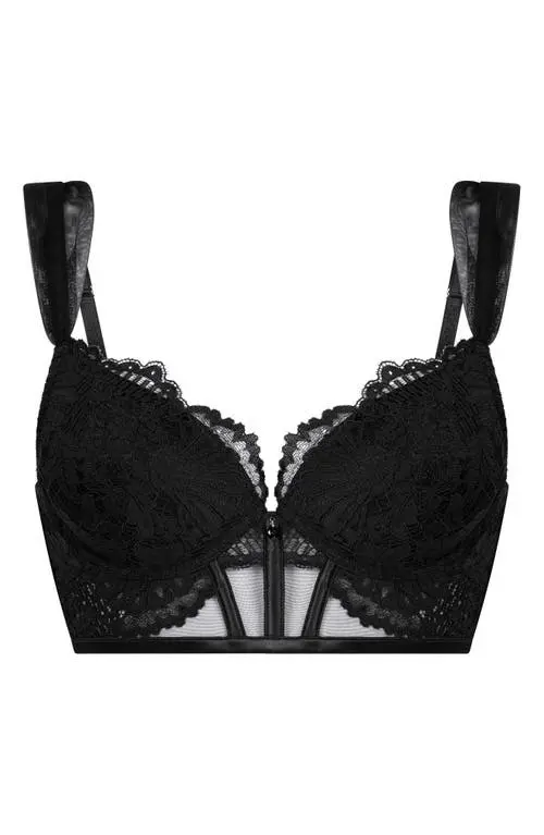 Hunkemoller Whitney Padded Underwire Bustier - Caviar