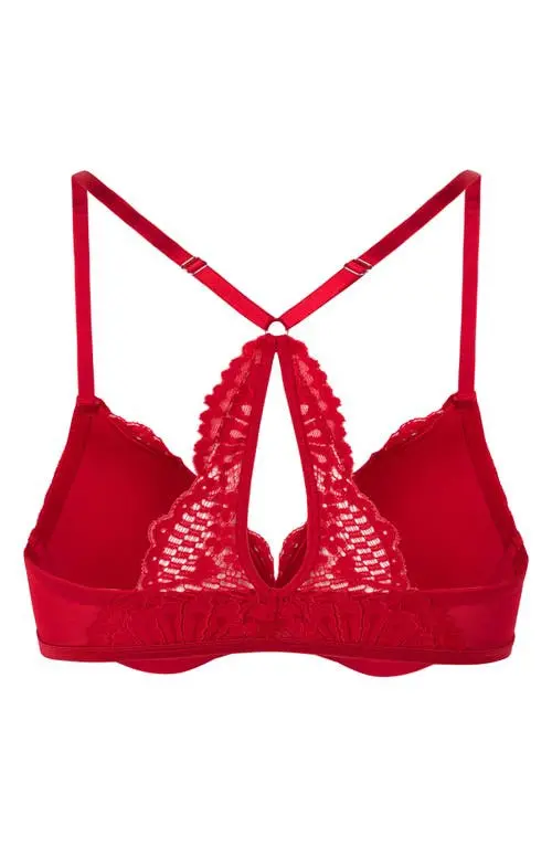 Hunkemoller Whitney Floral Underwire Front Clasp Push-up Bra - Chili Pepper