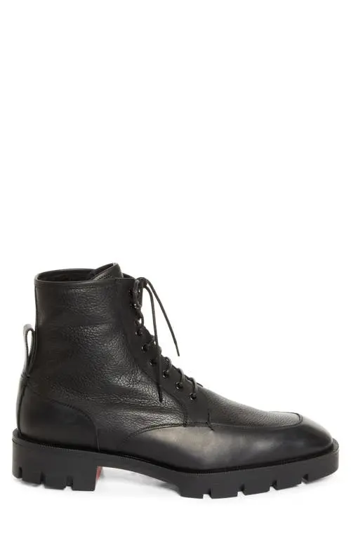CHRISTIAN LOUBOUTIN Caracolo Lion Leather Boots