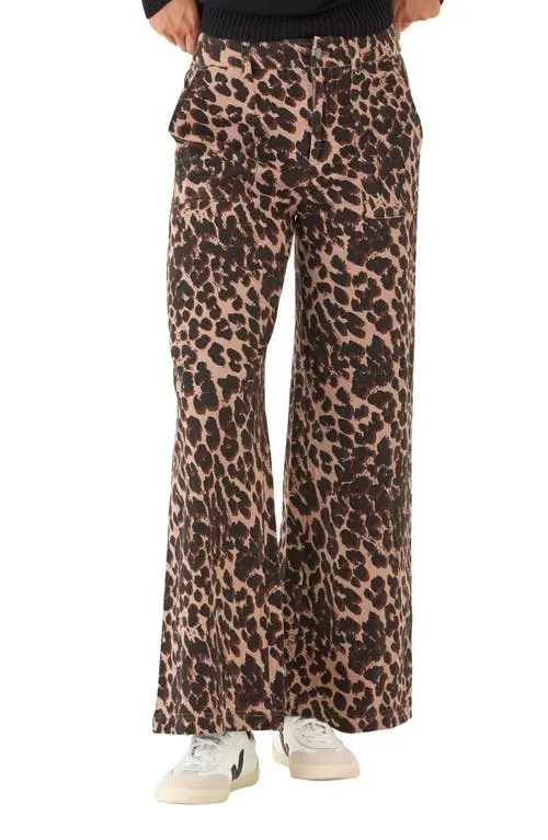 THREADS 4 THOUGHT Animal Print Twill Wide Leg Pants