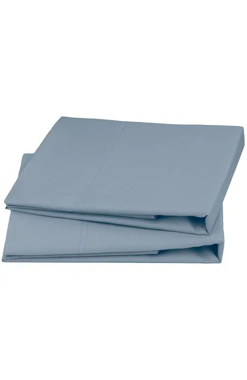 CALIFORNIA DESIGN DEN Set Of 2 Pillowcasessignature Comfort 100% Egyptian Cotton Sateen - Blue Hydrangea