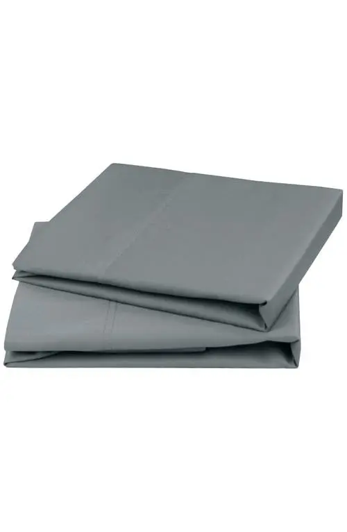 CALIFORNIA DESIGN DEN Set Of 2 Pillowcasessignature Comfort 100% Egyptian Cotton Sateen - Grey